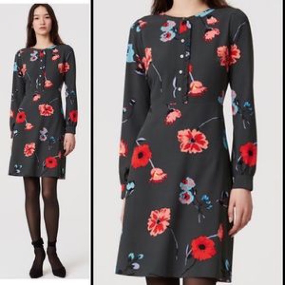 LOFT | Dresses | New Loft Green Floral Shift Dress | Poshmark